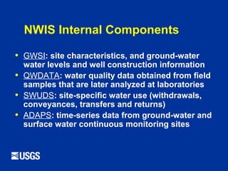 Overview of National Water Information System (NWIS) (Trapanese) | PPT