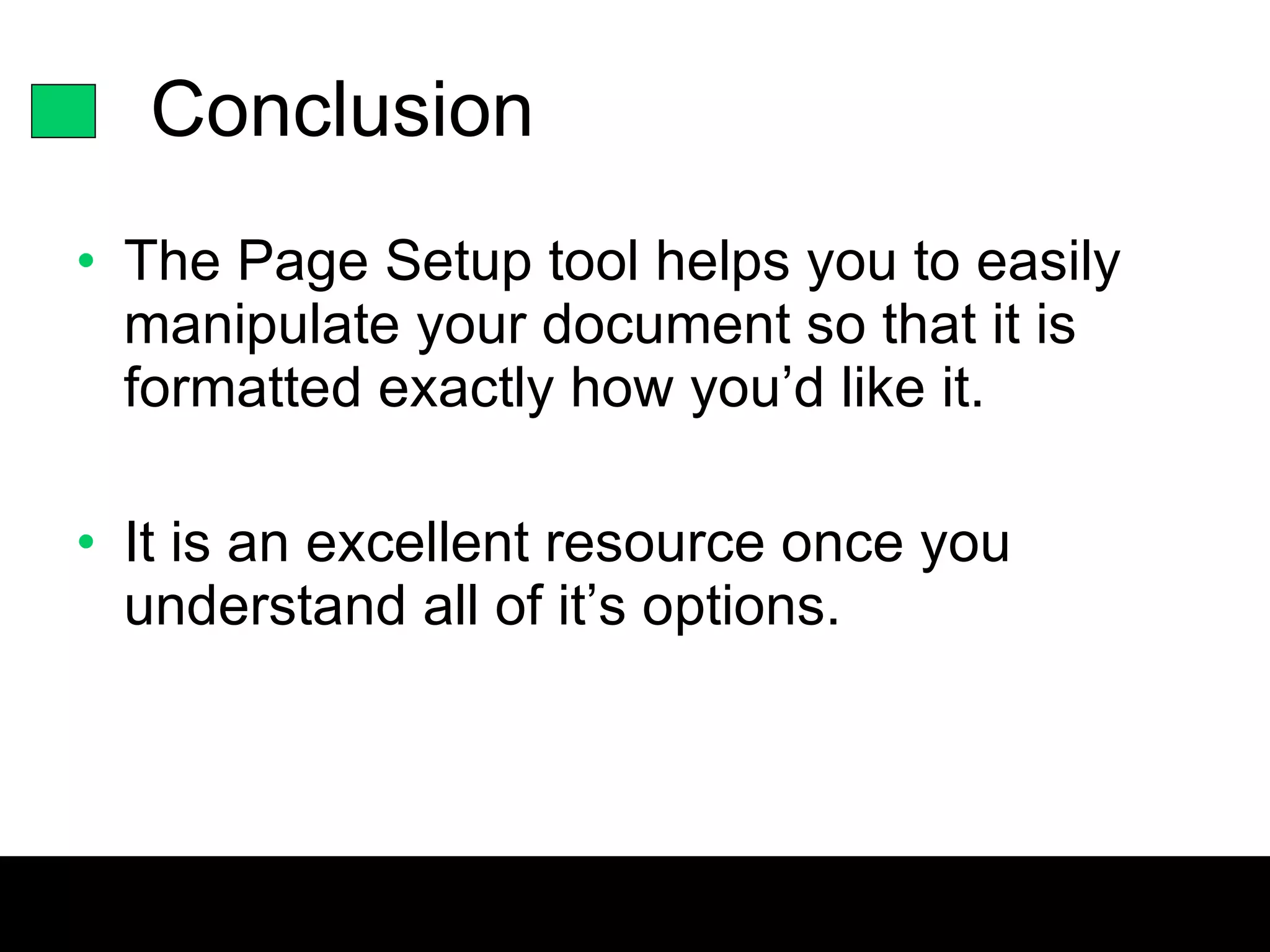 Overview Of Page Setup | PPT