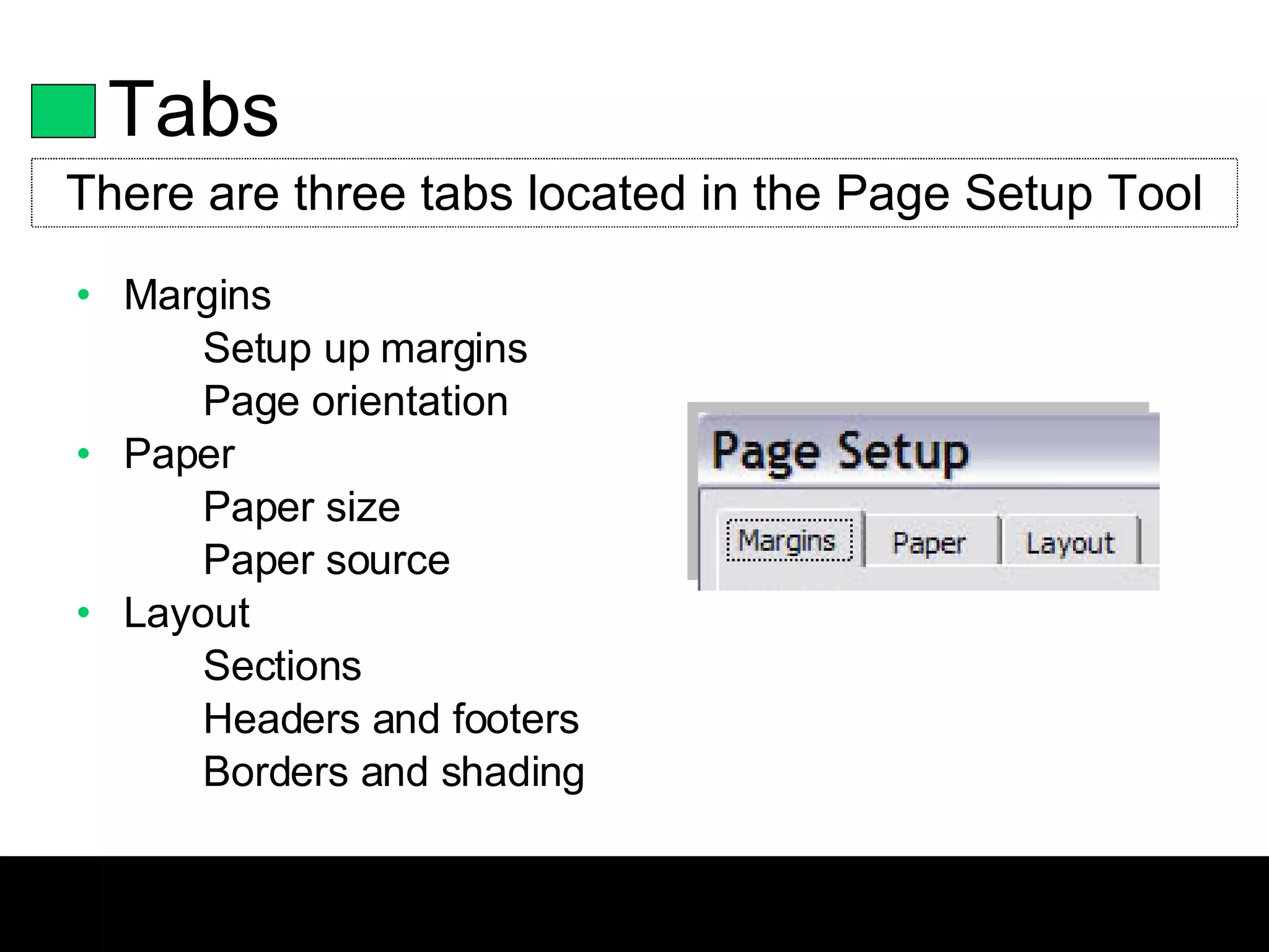 Overview Of Page Setup | PPT