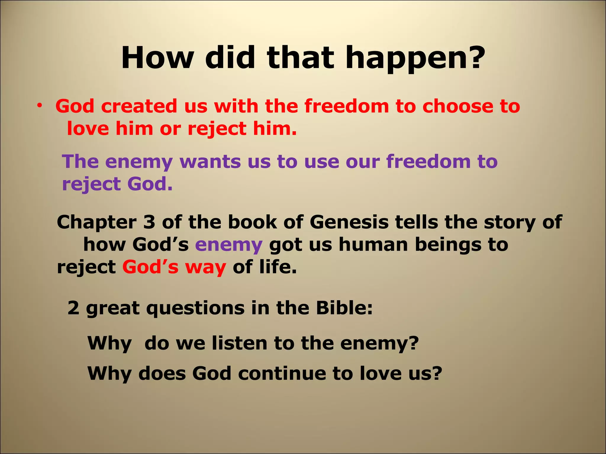 Overview of The Bible (2) Disaster! | PPT