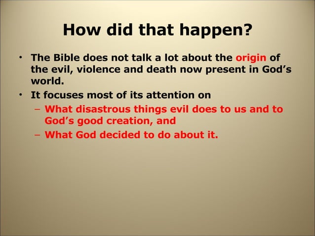 Overview of The Bible (2) Disaster! | PPT