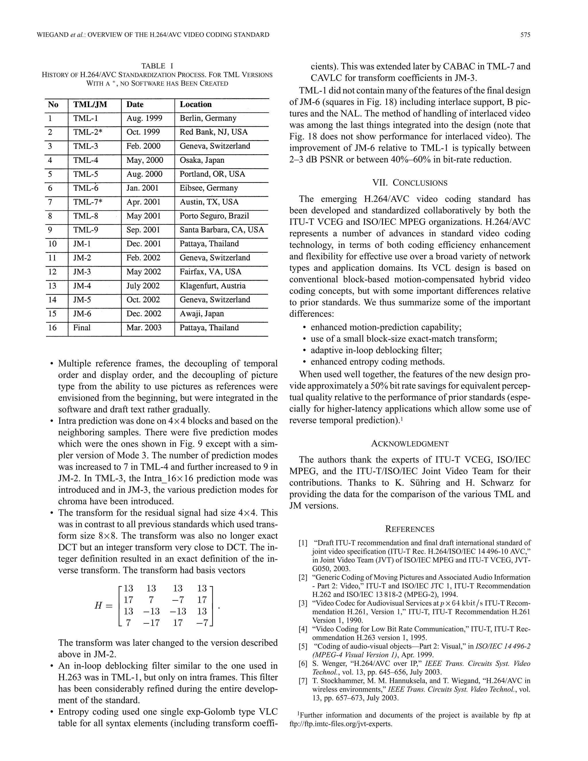 Overview of the H.264/AVC video coding standard - Circuits ... | PDF