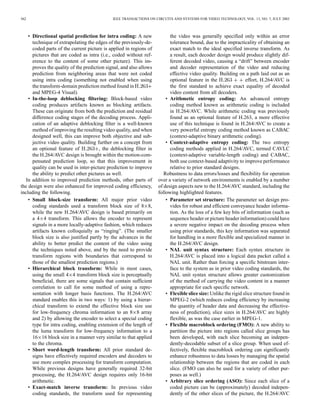Overview of the H.264/AVC video coding standard - Circuits ... | PDF