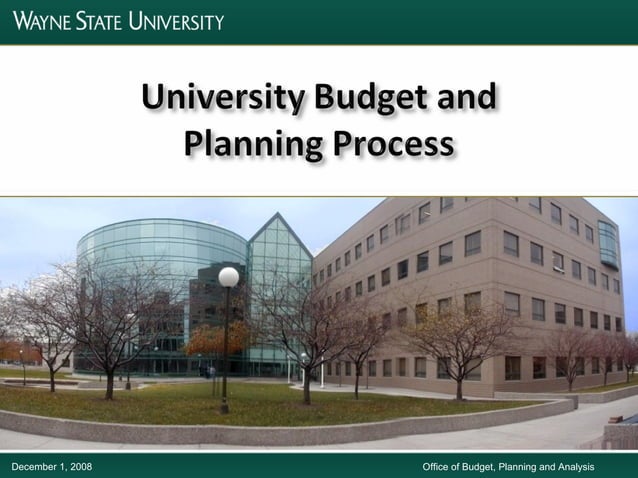 Overview Of University Budget And Planning Process | PPT