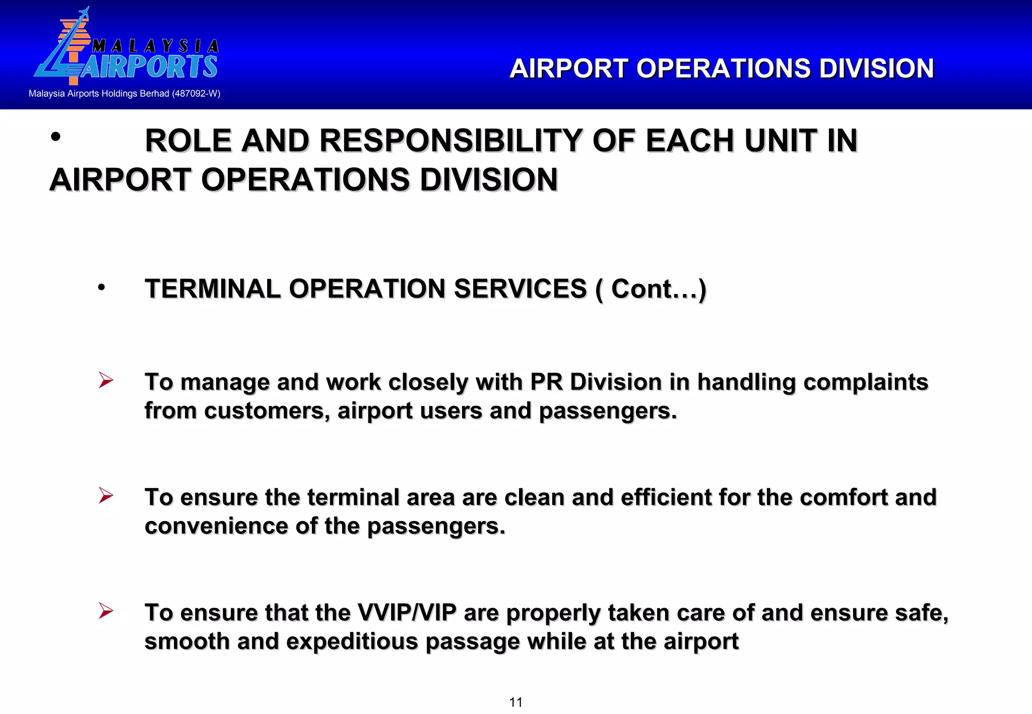 overview on airport operation | PPT