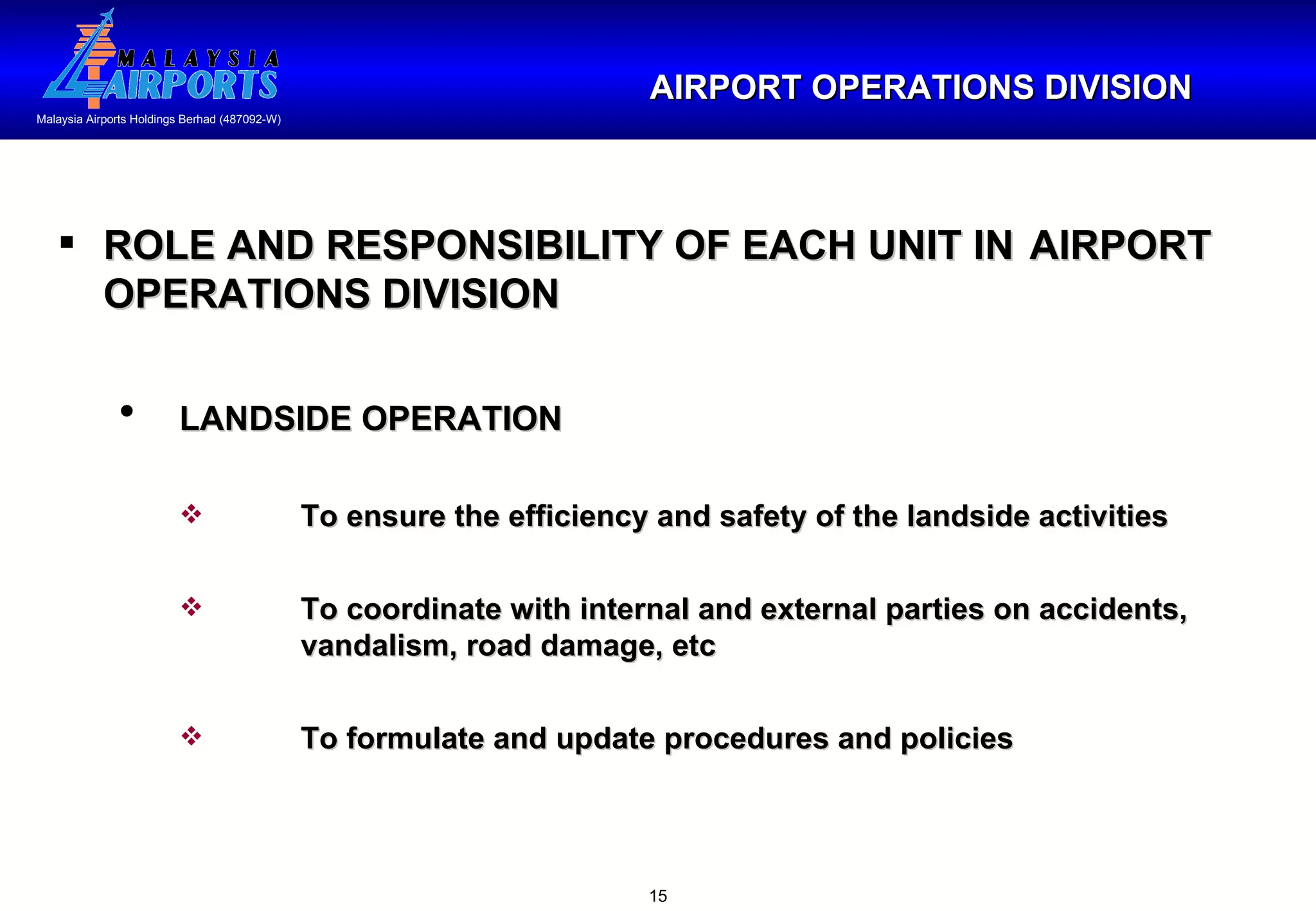 overview on airport operation | PPT