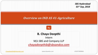 Overview on-ind-as-41-agriculture | PDF | Agriculture | Industries