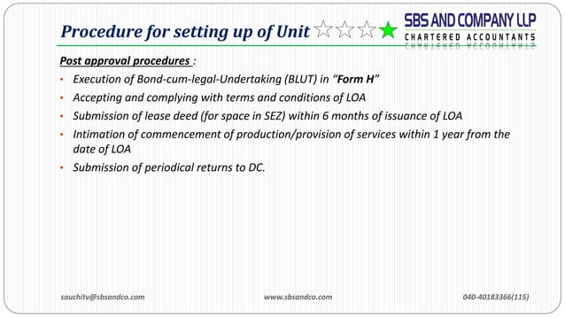Overview on-procedure-for-setting-up-of-sez-unit | PDF