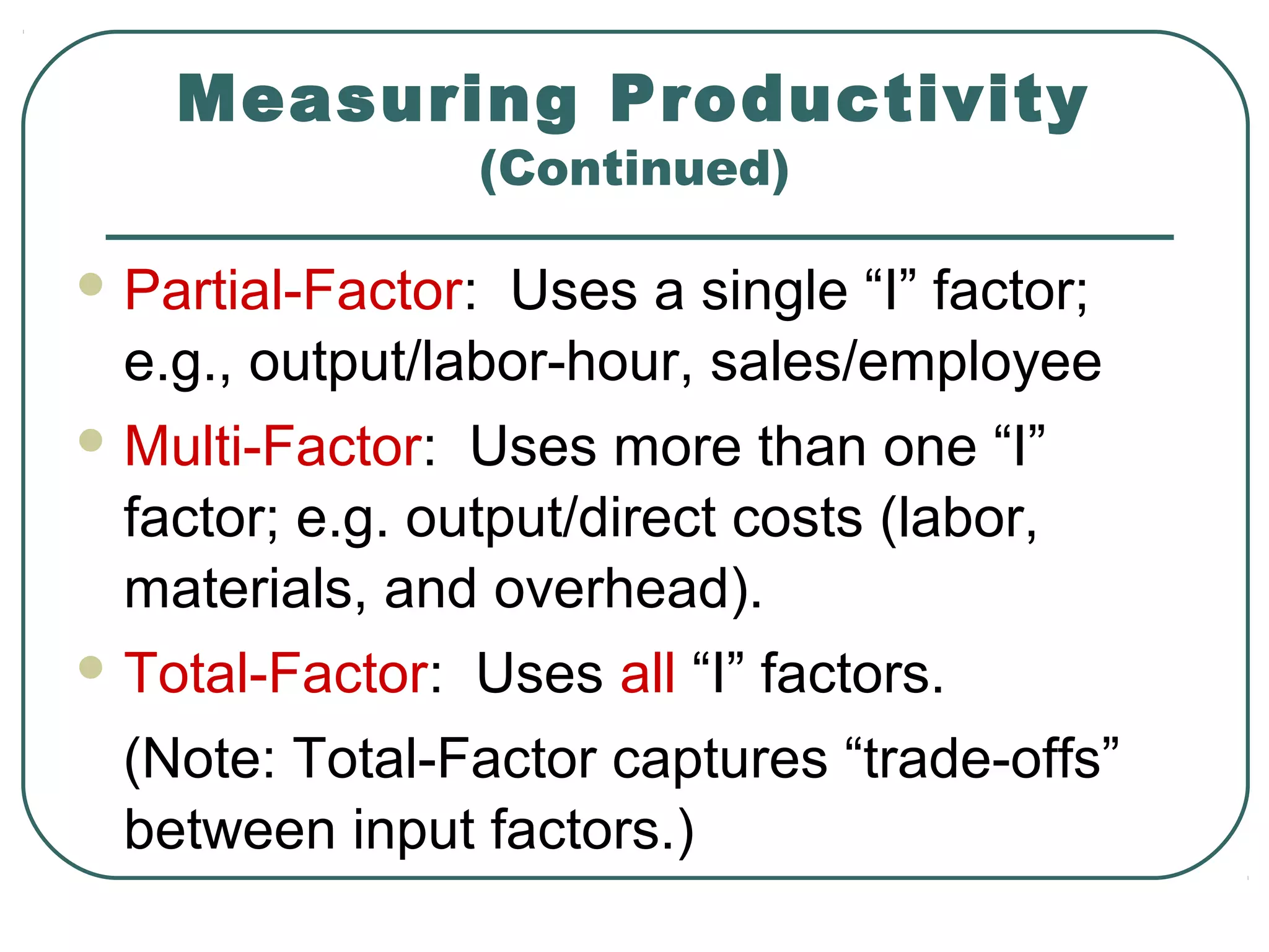 Overview -productivity management | PPT