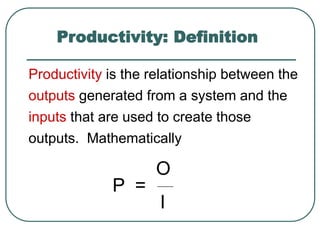 overview--productivity management - example | PPT