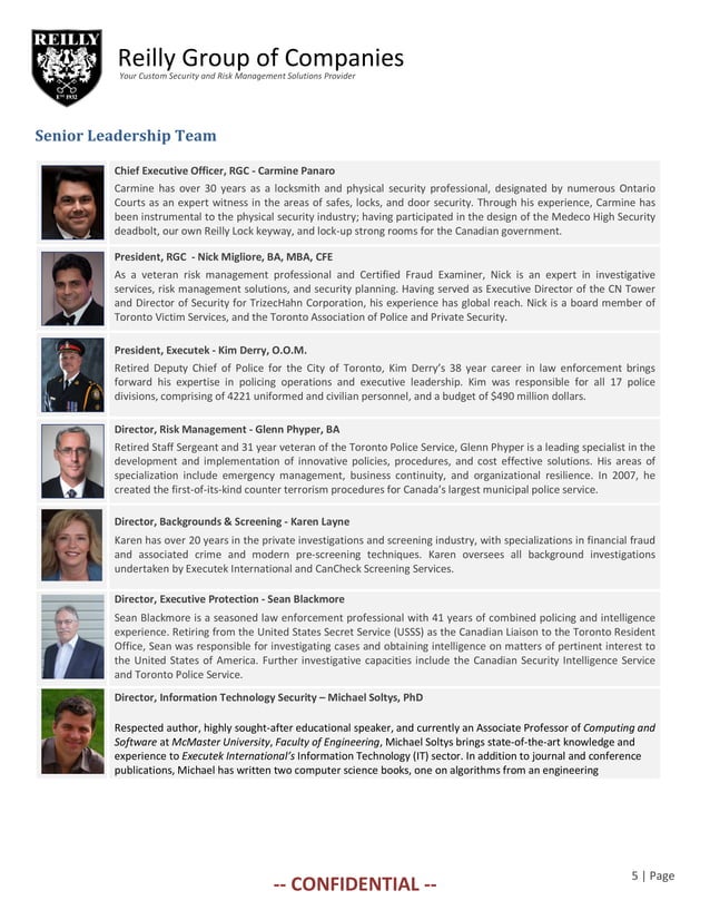 Overview of The Reilly Group of Companies, www.reilly-group.com