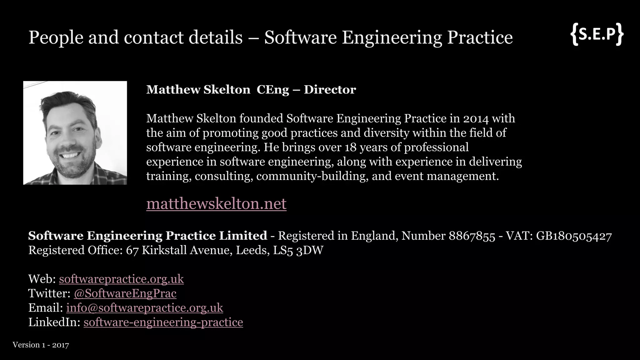 Overview - Software Engineering Practice - 2017 | PDF