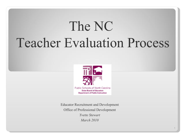 NC Teacher Evaluation | PPT | Educational Assessment | Education