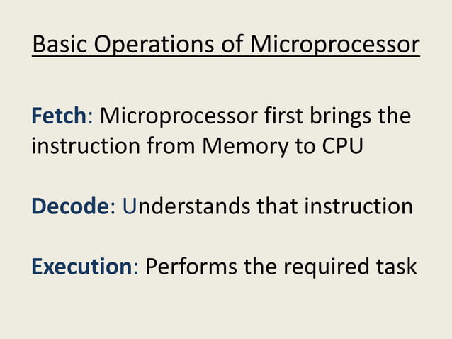 Microprocessor Part 1 | PPT