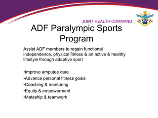 Overview adf mental health strategy Morton | PPT