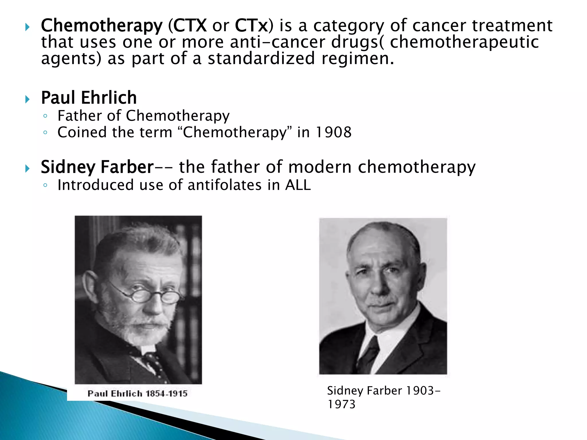 Overview and classification of chemotherapeutic agents and theory | PPTX