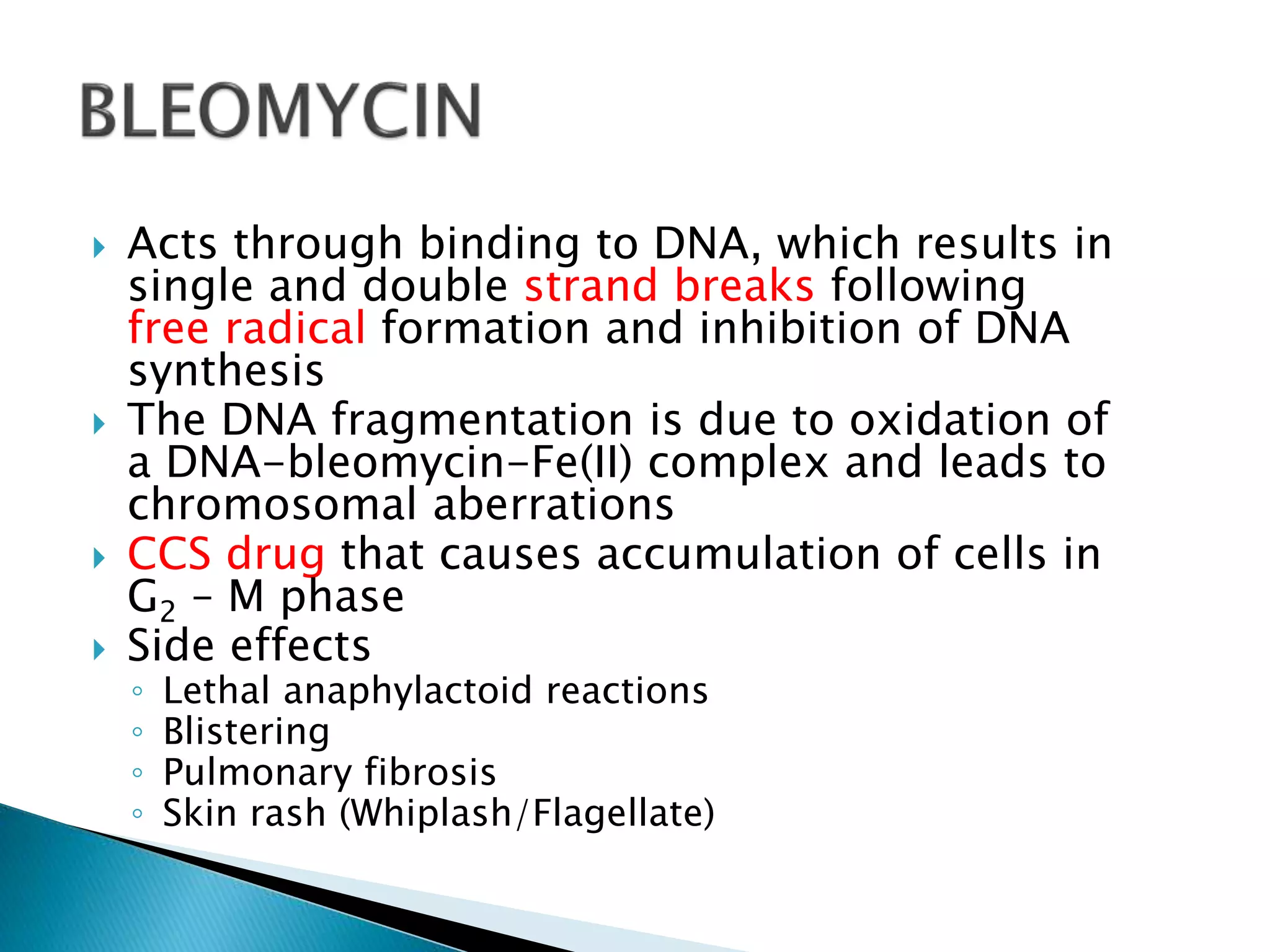 Overview and classification of chemotherapeutic agents and theory | PPTX