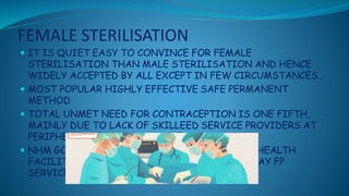 Overview and eligibility female sterilisation | PPTX