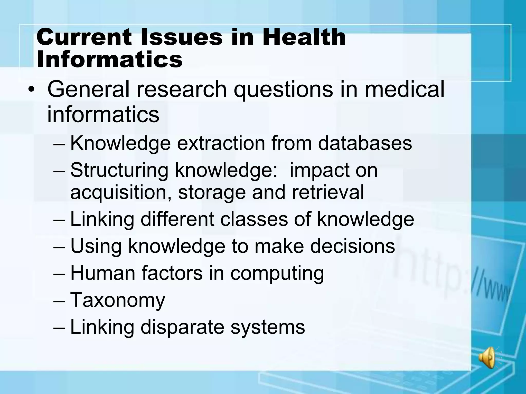 Overview and introduction to health informatics and dental informatics ...