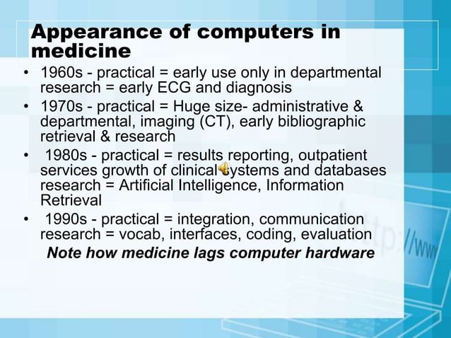 Overview and introduction to health informatics and dental informatics ...