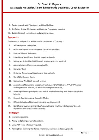 Overview and proposal on Coaching | PDF