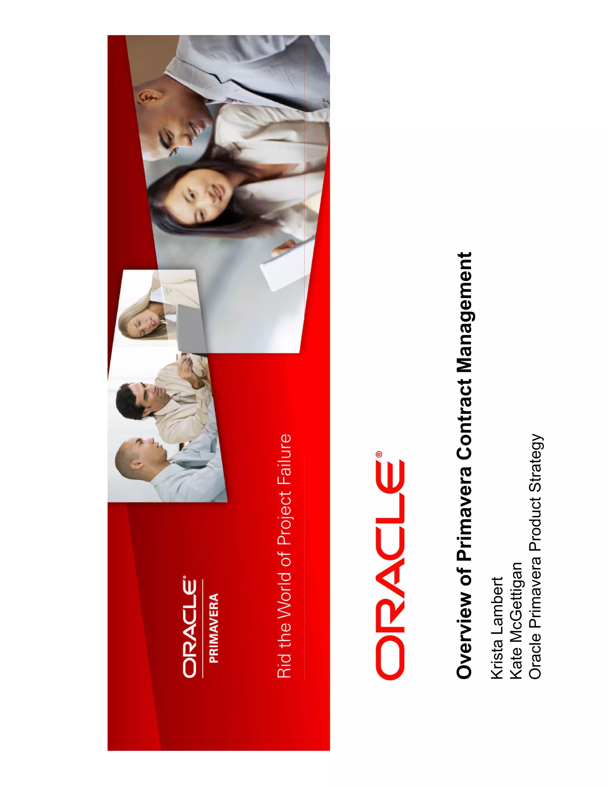 Overview and roadmap of oracle primavera contract management | PDF ...