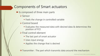 Overview and study of smart actuators | PPTX