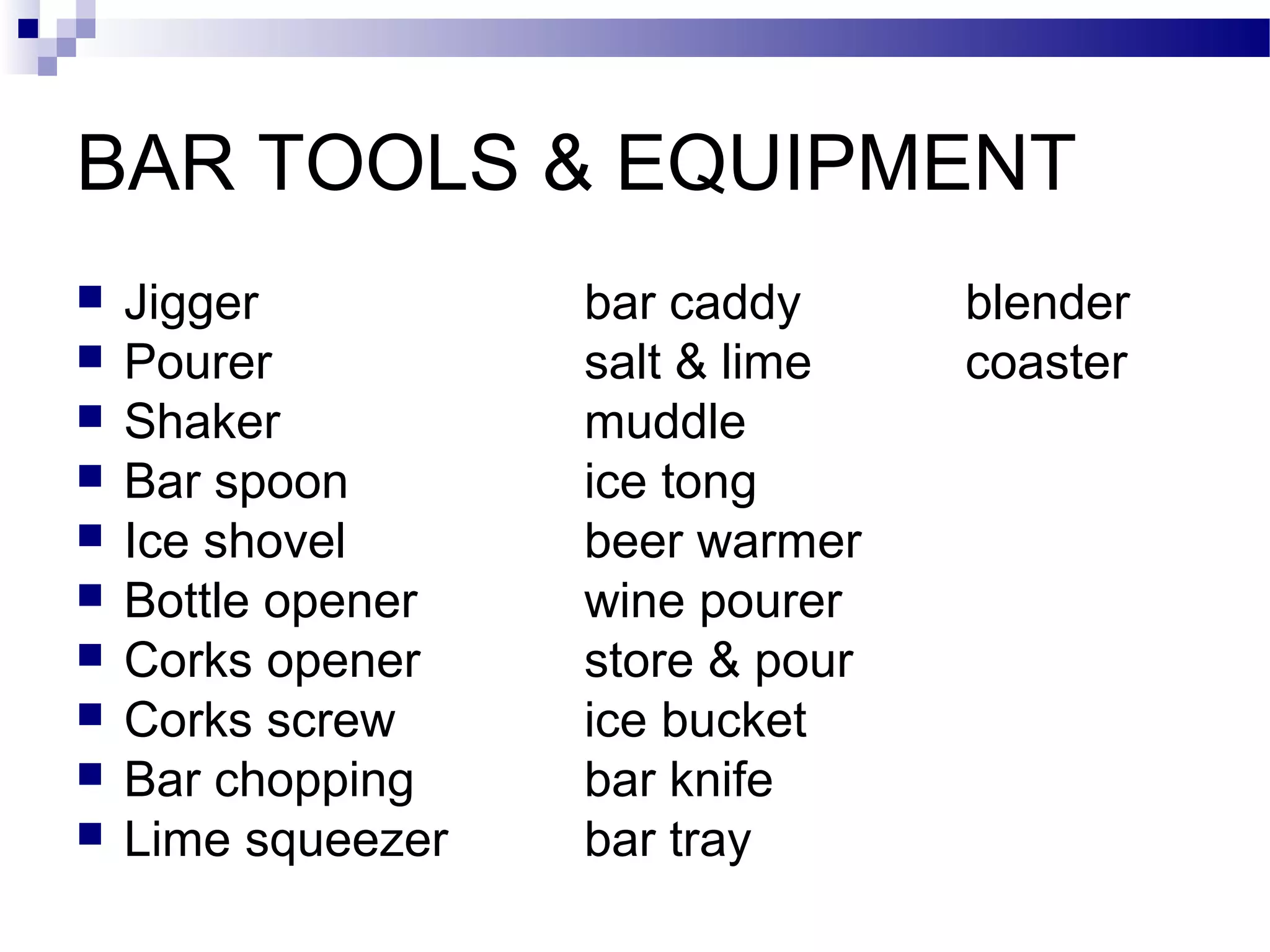 BARTENDING AND FLAIRTENDING | PPT