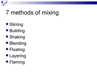 BARTENDING AND FLAIRTENDING | PPT