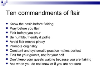 BARTENDING AND FLAIRTENDING | PPT