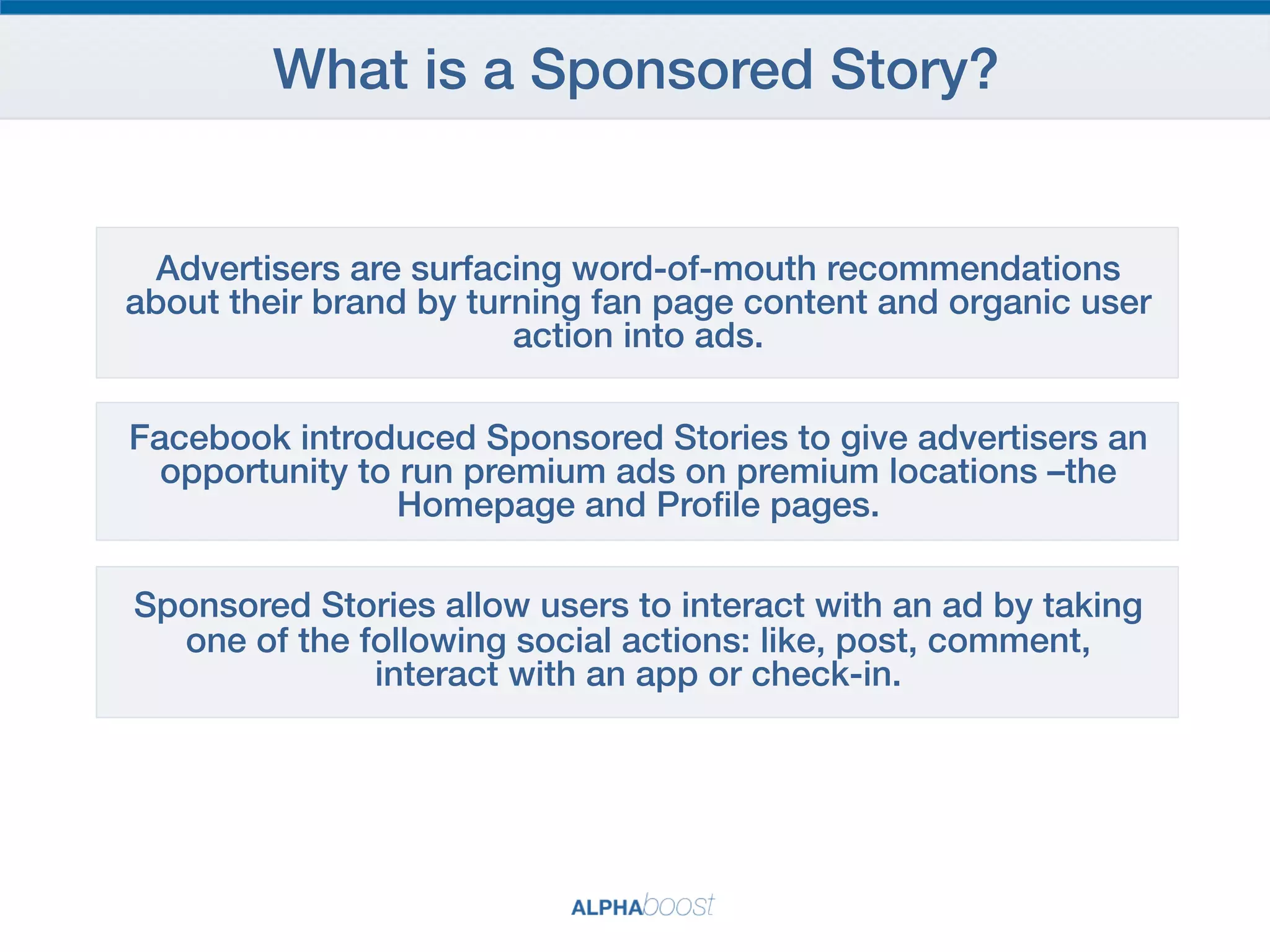 Overview & Best Practices for Facebook Sponsored Stories | PDF | Social ...