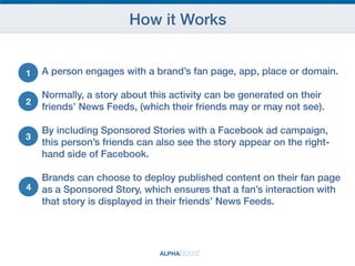 Overview & Best Practices for Facebook Sponsored Stories | PDF | Social ...