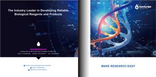 GenScript ProBio: The World's Leading Biotech Company | PPTX