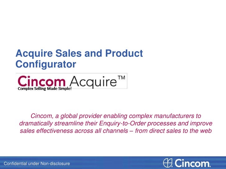 Overview Cincom Acquire
