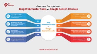 Overview Comparison:Bing Webmaster Tools vs Google Search Console | PDF
