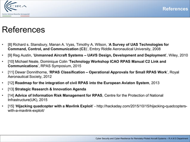Cyber Security and Cyber-Resilience for RPAS | PPT
