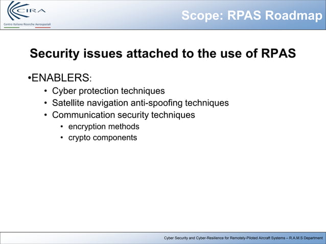 Cyber Security and Cyber-Resilience for RPAS | PPT