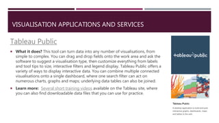 Overview data analyis and visualisation tools 2020 | PPTX