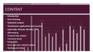 Overview data analyis and visualisation tools 2020 | PPTX