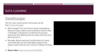 Overview data analyis and visualisation tools 2020 | PPTX