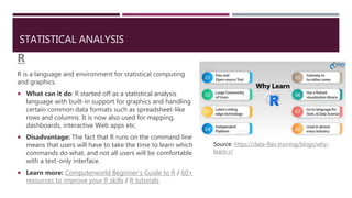Overview data analyis and visualisation tools 2020 | PPTX
