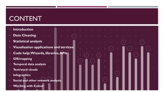 Overview of tools for data analysis and visualisation (2021) | PDF