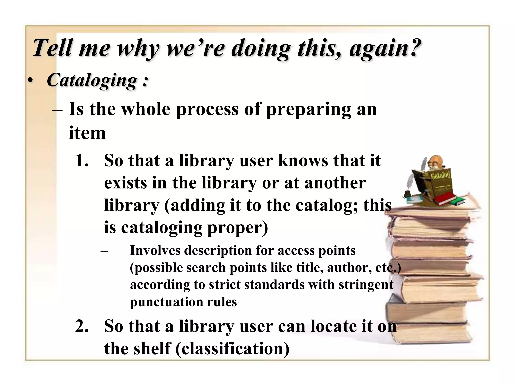 Overview of Descriptive Cataloging | PPTX