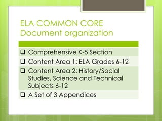 Overview ela common core | PPTX