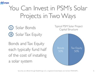 Overview for Prospective PSM Solar Bond Investors | PPT