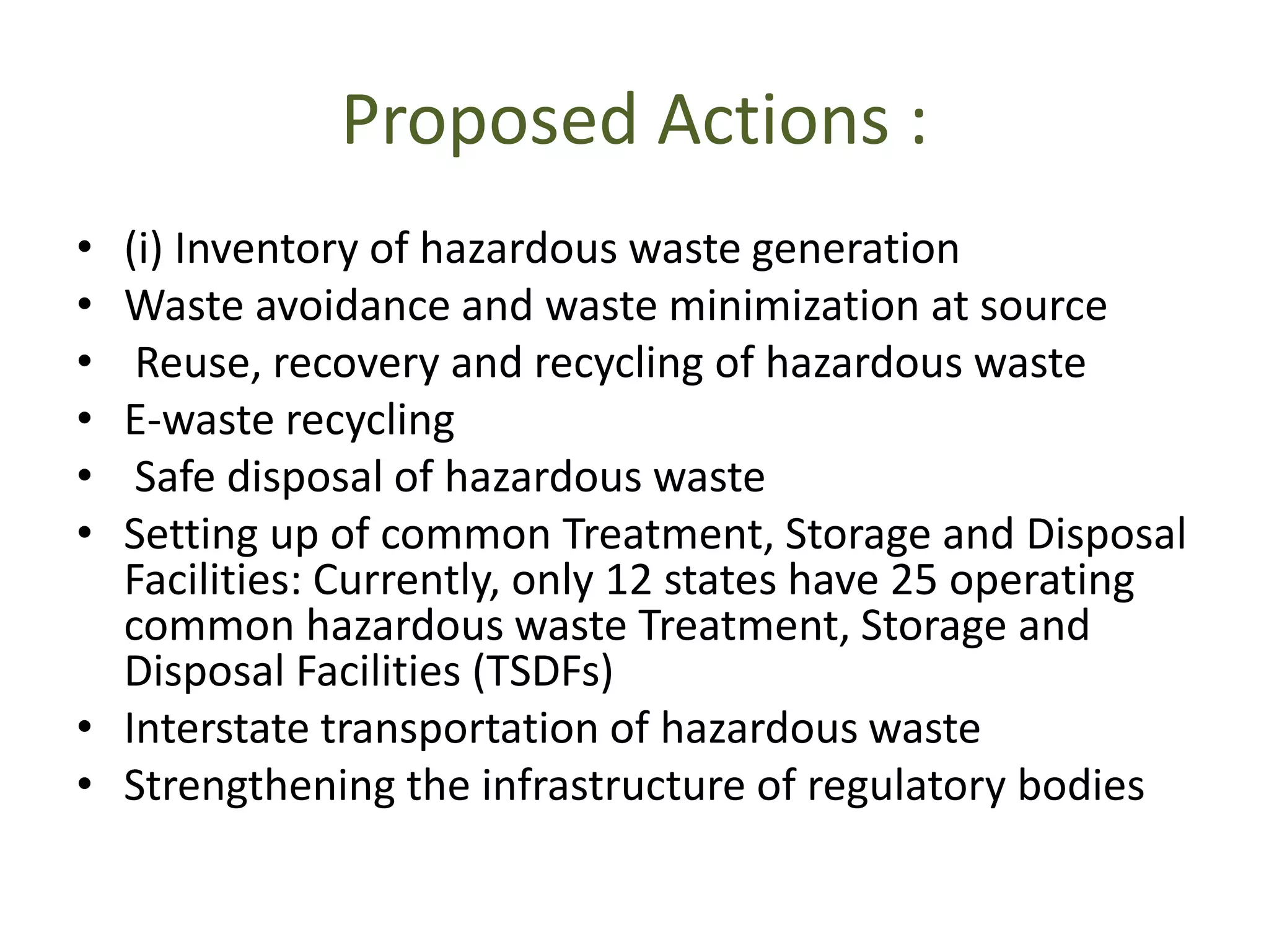 Overview of hazardous waste management | PPTX