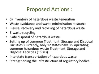 Overview of hazardous waste management | PPTX