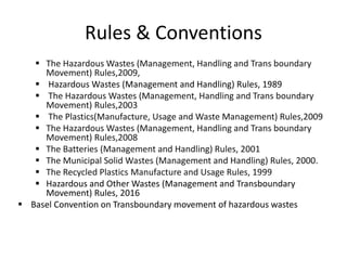 Overview of hazardous waste management | PPTX