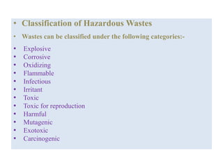 Overview of hazardous waste management | PPTX