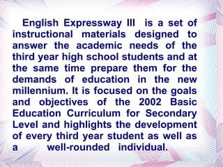 Overview in english III | ODP